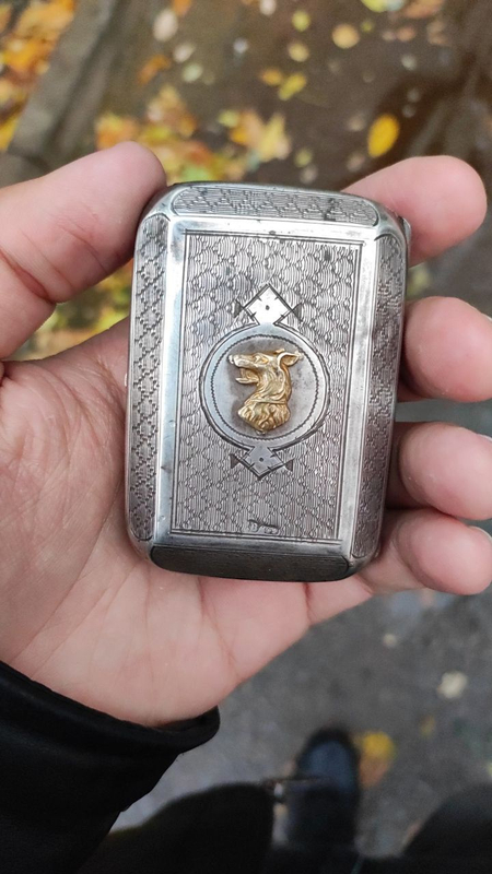 Серебряная шкатулка 19 век