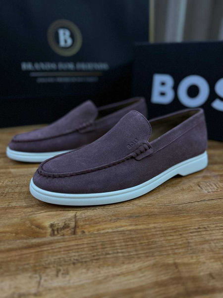 BOSS мужские лоферы из замши Португалия