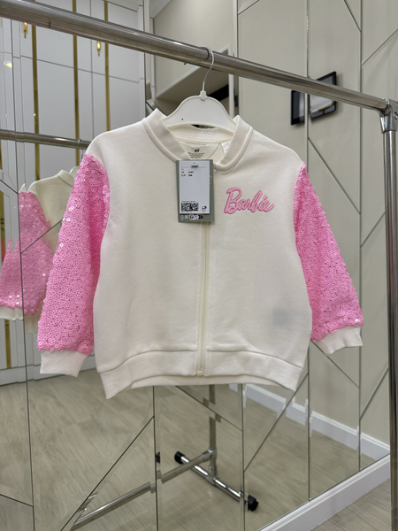 Толстовка с капюшоном на молнии Barbie H&M Англия для девочек 1.5-2год