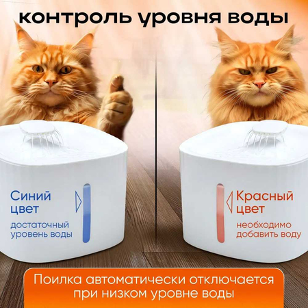 Автоматическая поилка, фонтанчик питьевой для кошек и собак + фильтры