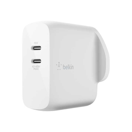 Зарядное устройство Belkin Dual USB-C GaN Wall Charger 63W