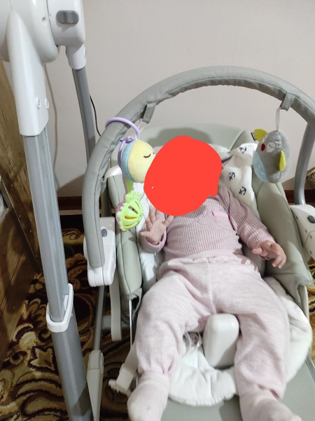 Столик для кормления + люлька белого цвета