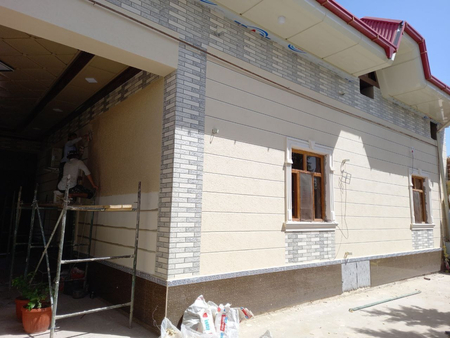 Fasad travertin dojdik  ishlarni qilamiz