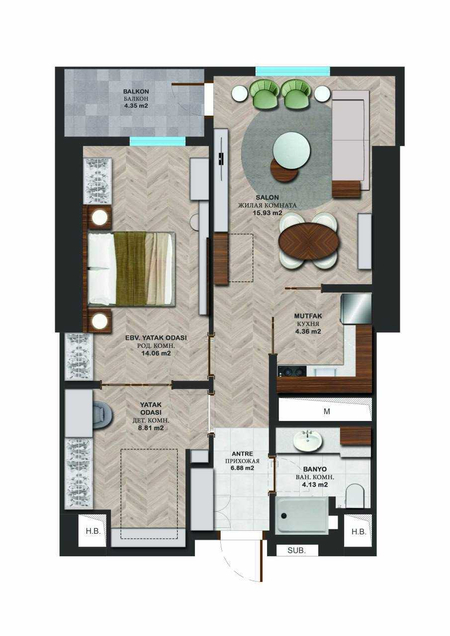 Продается Выгодная инвестиция! 
NEST ONE 3/34/51