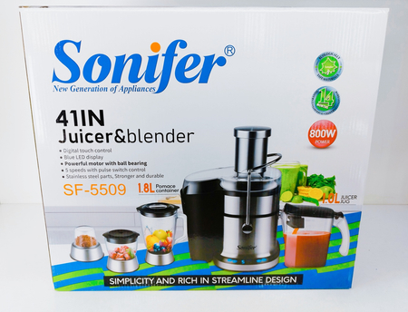 Соковыжималка 4 в 1 Блендер Кофемолка Чоппер Blender Кухонный комбайн
