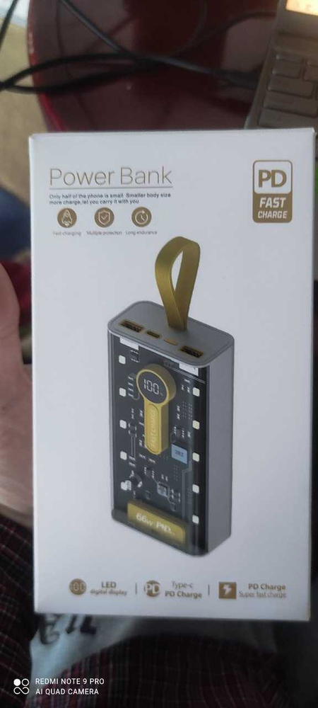 Power bank 20000 mah 66watli tez zaryadlagich