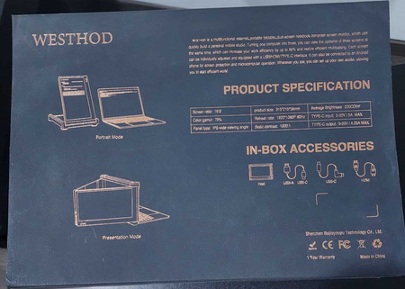 тройной портативный монитор Westhod Alecewey P2