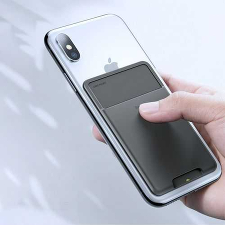 Чехол для пластик карта Baseus back stick silicone card bag Dark grey
