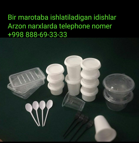 Bir marotaba ishlatiladigan idishlar Arzon narxlarda