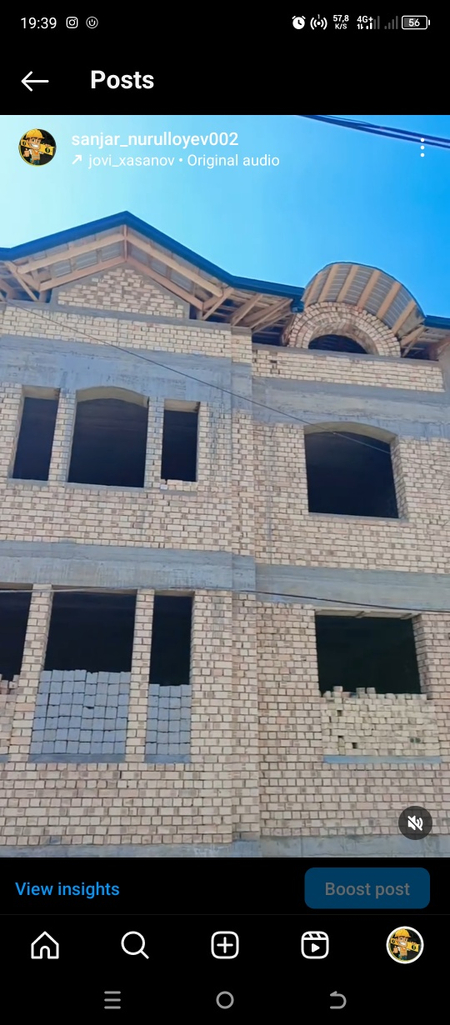 Katlavandan boshlap tom qismigacha.beton gʻisht suvoq stiyashka tom