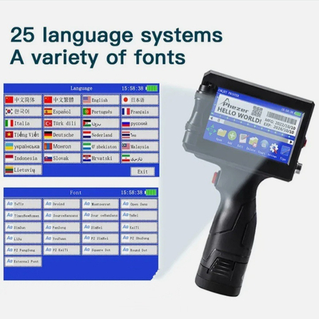 Mini printer sana, tekst,QR kod va boshqalar