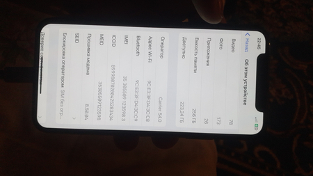 IPhone X 256 gb 100 yomkost usilinniy