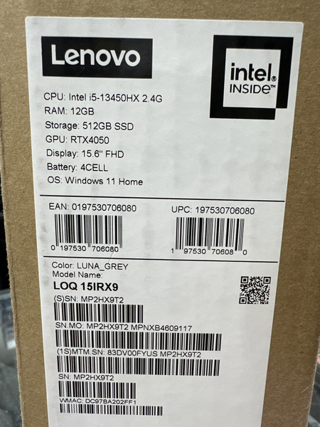 Новый мощный игровой Lenovo LOQ c RTX 3050-6 гб