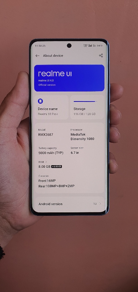 Realmi 10 pro plus 5G  8+6/128