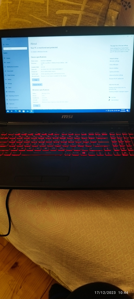 MSI gaming laptop