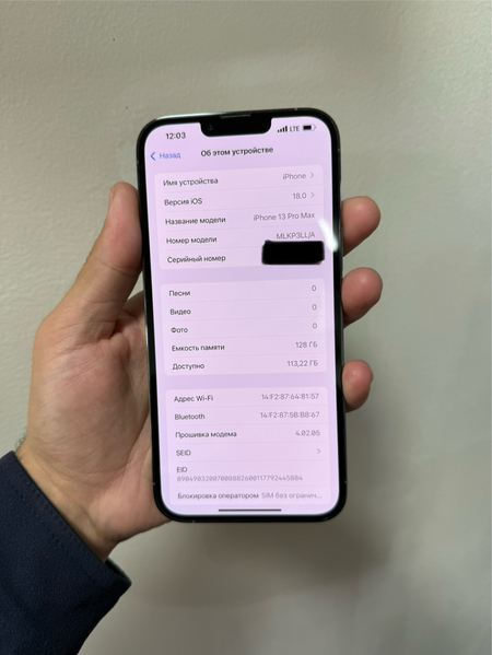 iPhone 13 pro max blue 128gb