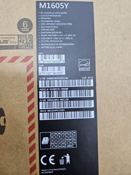 Asus vivobook 15 Ryzen 5-7430U 8/512