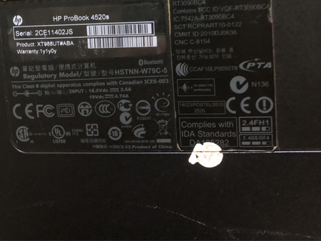 ноутбук hp probook 4520s