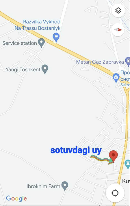 Yuqori chirchiq Yangi bozorda 15.5so'tix Uy sotiladi