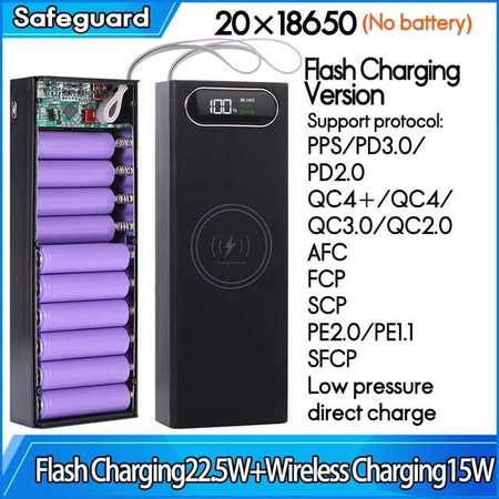 Powerbank REAL 57000 mAh БЕСПРОВОДНОЙ Wireless