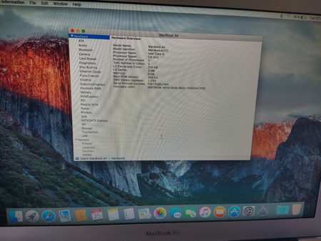 Macbook air 2017 Core i5 operativka 8gb ddr3