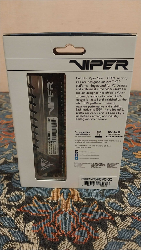 Оперативная Память Patriot Viper Steel 64GB (4 X 16 GB) 3000 MHz.