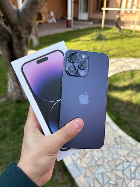 iphone 14pro max 256gb ideal karobka bor 2ta sim kartali