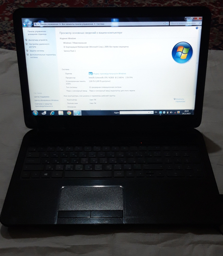 Ноутбук hp, 2-ядерной, винт-500гб.