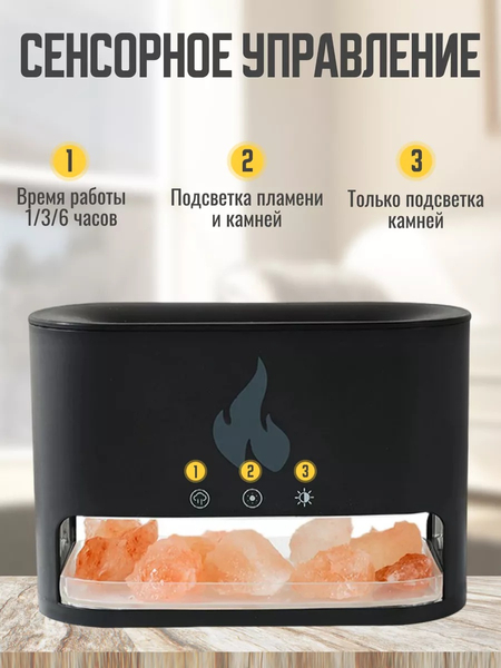 Увлажнитель воздуха камин Black