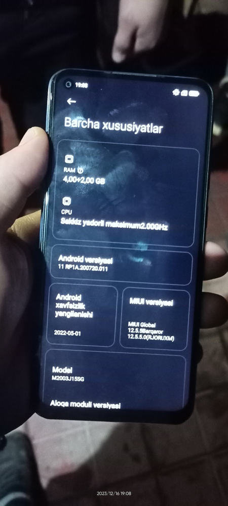 Redmi note 9 FULL KOMPLEKT