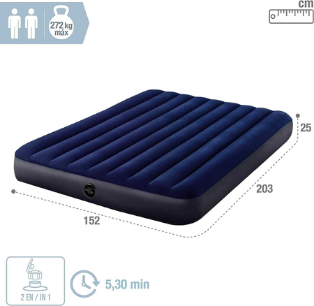 Кровать 203 x 152 x 25 см Intex 64765 Бесплатная Доставка