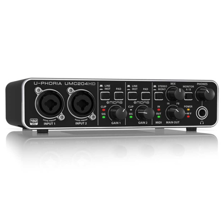 Аудиоинтерфейс Behringer UMC204HD звуковая карта