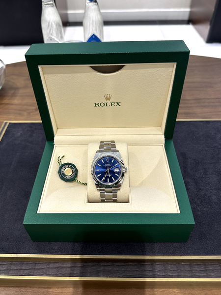 NEW Rolex Datejust 41mm Steel and White Gold 126334 Blue