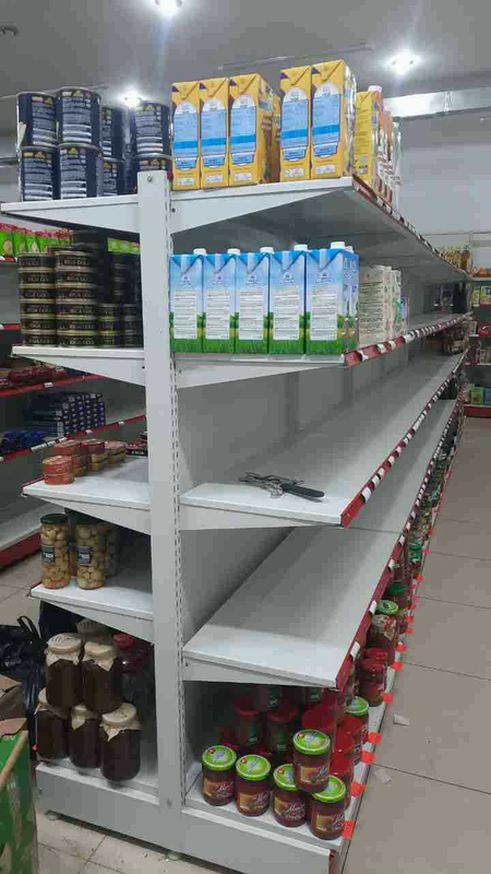 Новый двустороннийСтеллаж для супермаркетов