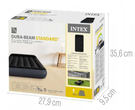 Intex 64141, надувной матрас 191 x 99 x 25 см Бесплатная Доставка