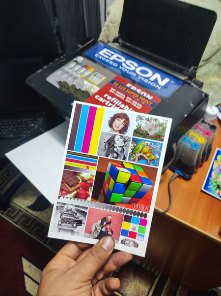Epson L 119 tiniq tez ishlidii prabegi 500 ta, dyuz 100% idialni