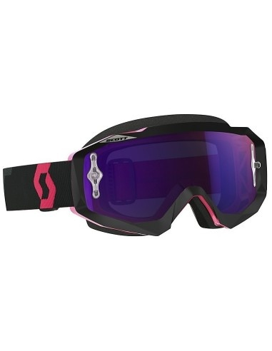 Scott Hustle MX Motocross Goggles Black/Fluo Pink