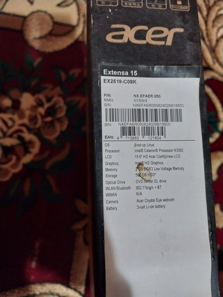 Acer Extensa 15 EX2519-C08K