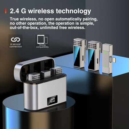 Jmary MW-15 2 in 1 simsiz mikrofoni 2.4 G Iphone & Type c