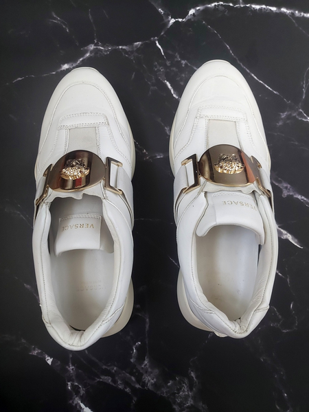 Продам оригинальные кожаные кроссовки Versace, 38 размер