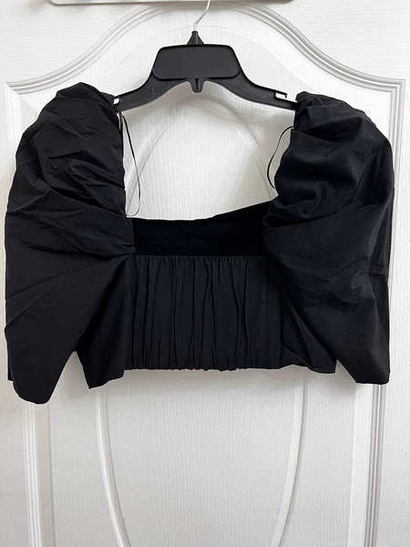 Новая укороченная рубашка /топ с пышными рукавами H&M, размер L(48/52)