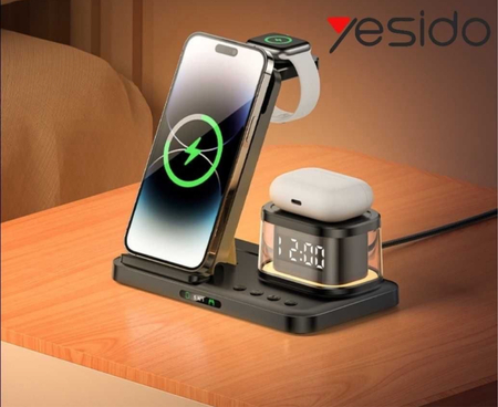 Yesido DS22 Док-станция ночник 5-in-1 для беспроводной зарядки