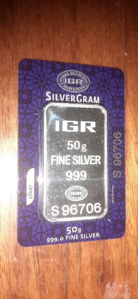 Серебро в слитки 50 и 100 гр с документами