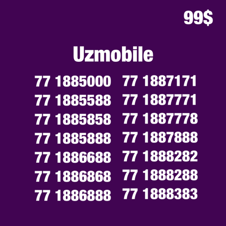 Uzmobile gold chiroyli raqamlari/ Красивые золотые номера Узмобайл