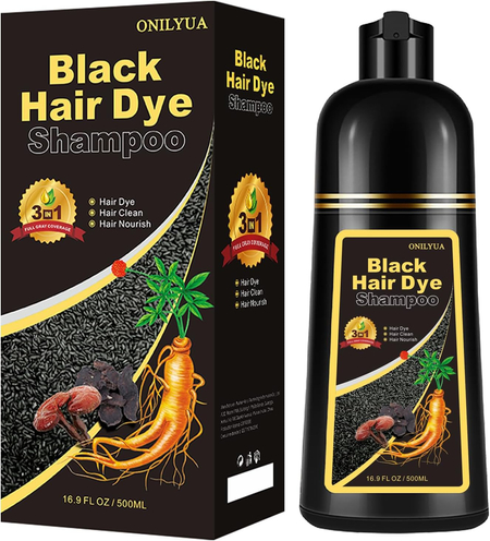 Black hair shampoo - ayollar va erkaklar uchun - sochlarni qoraytiradi