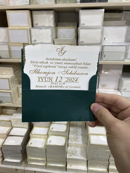 To’y va oshlar uchun taklifnomalar tayyorlab beramiz