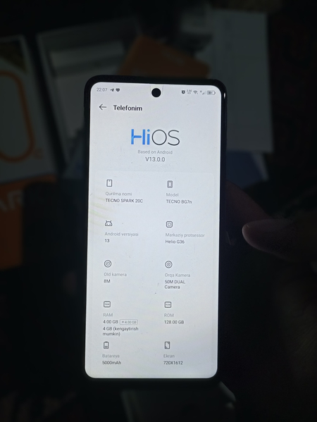 Tecno spark 20c 4+4/128