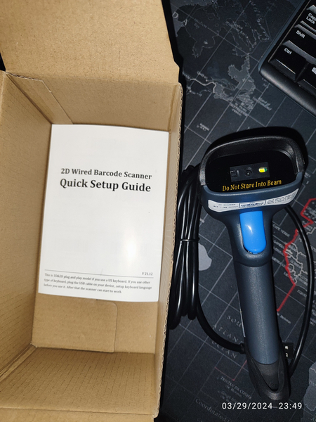 2D barcode Scanner USB, simli