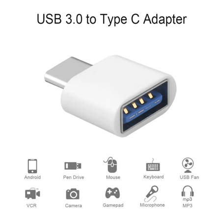 Адаптер OTG с портом USB 3,0 Туре-С и штекером USB С на гнездо USB