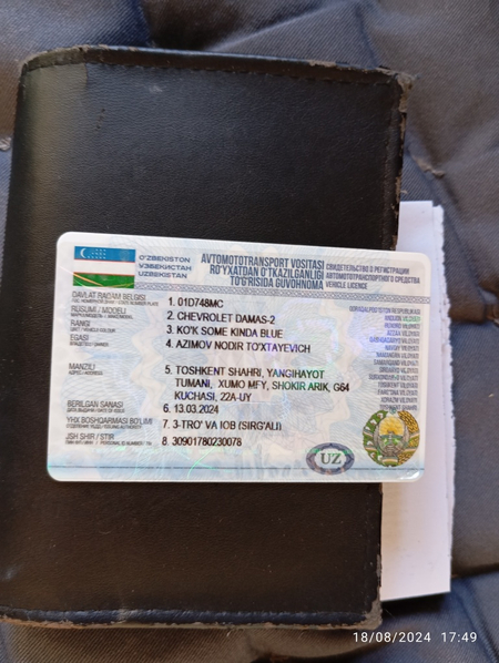 Rasmda tex passport bor qirilmagan